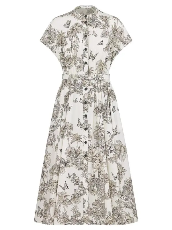 Dior Riviera Mid-length Shirtdress With Graphic Motif - No
