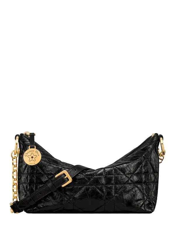 Dior Star Hobo Bag With Chain - Black