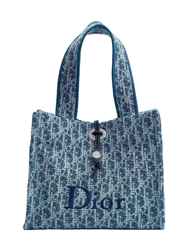 Dior Spongy Book Tote Small - Blue