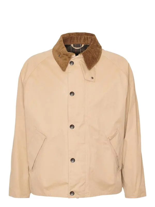 Barbour High-neck Long-sleeved Jacket With Contrast Collar - Nude