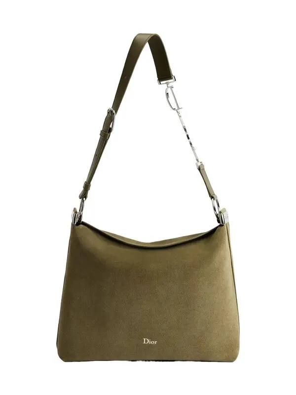 Dior Medium Suede Calfskin Bag - Khaki
