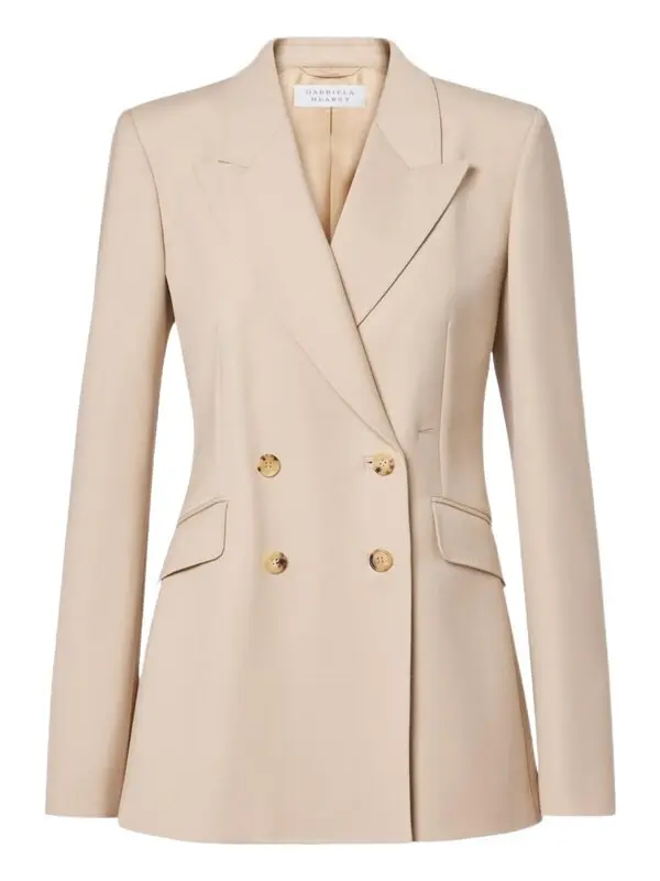 Gabriela Hearst Stephanie Double-breasted Wool Blazer - Beige