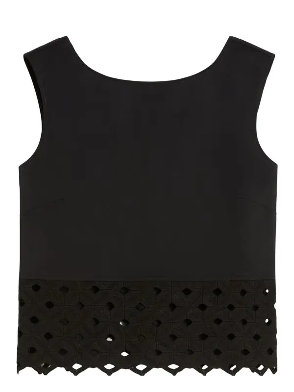 Max Mara Broderie Anglaise Top - Black