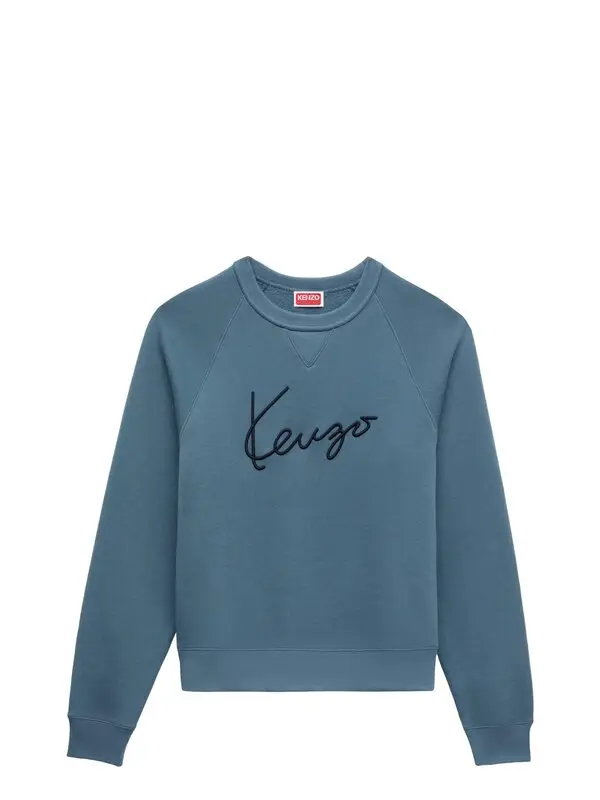 Kenzo Embroidered Cotton Sweatshirt - Anthracite