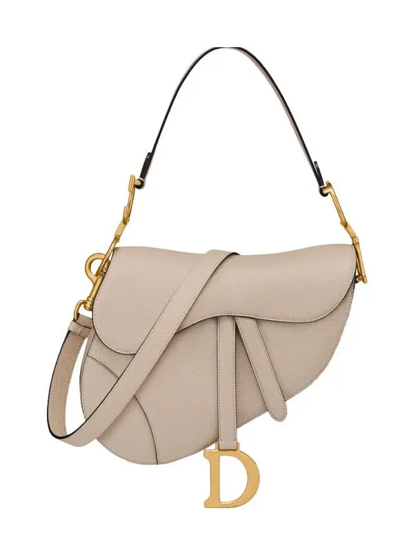 Dior Saddle Bag With Adjustable Shoulder Strap - Nude