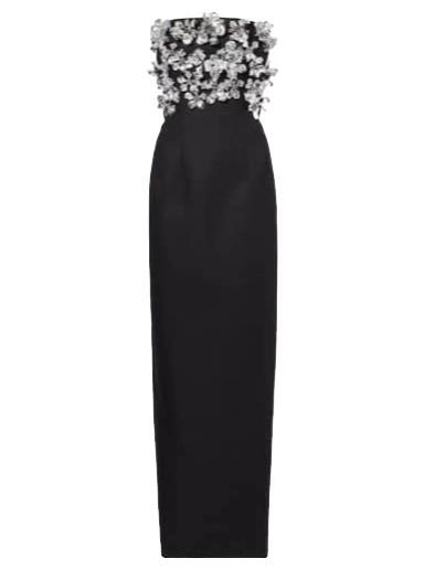 EMILIA WICKSTEAD Laelia Floral Embellished Gown - Black