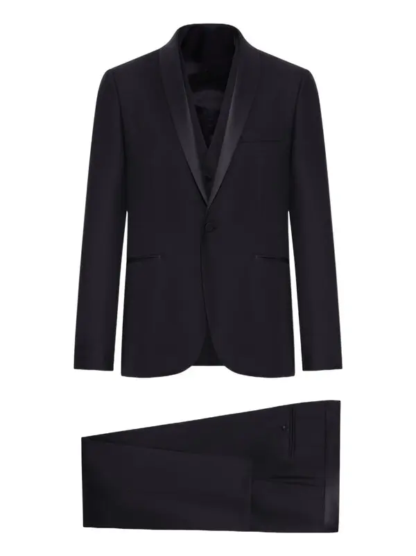 Tagliatore Long-sleeve Suit Set - Black