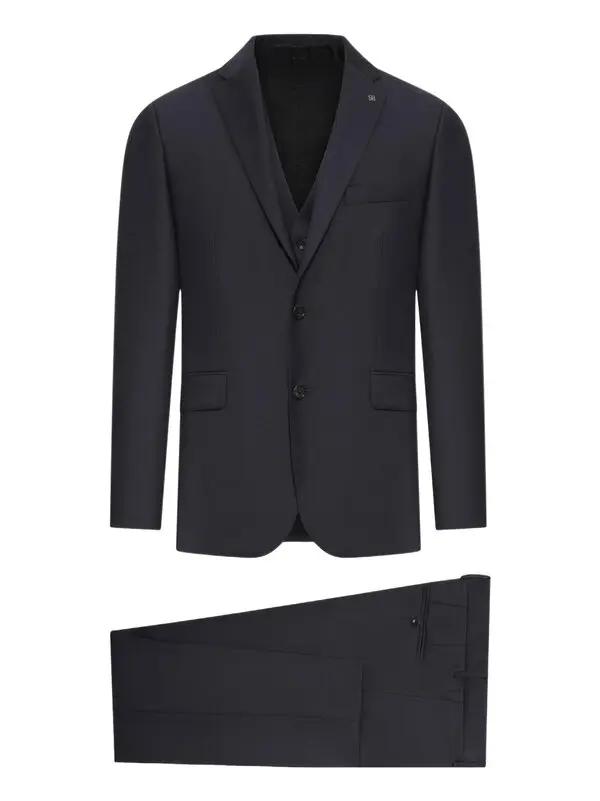 Tagliatore Long-sleeved Suit - Black