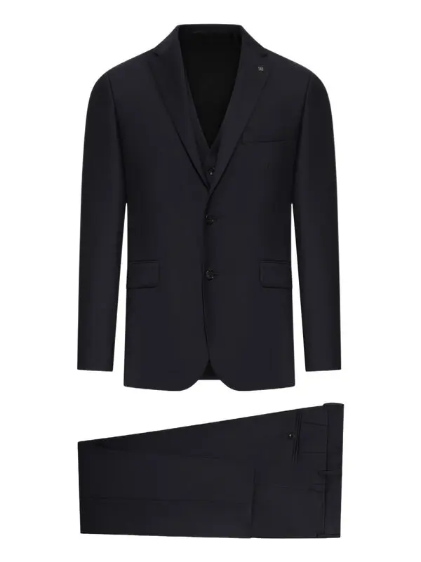 Tagliatore Logo-detail Button Suit - Black