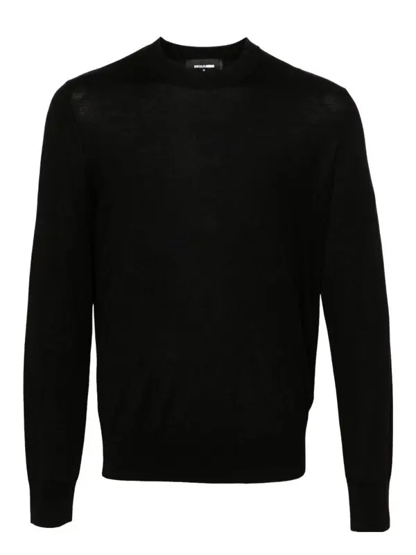 Dsquared2 Crewneck Pullover With Embroidered Logo - Black