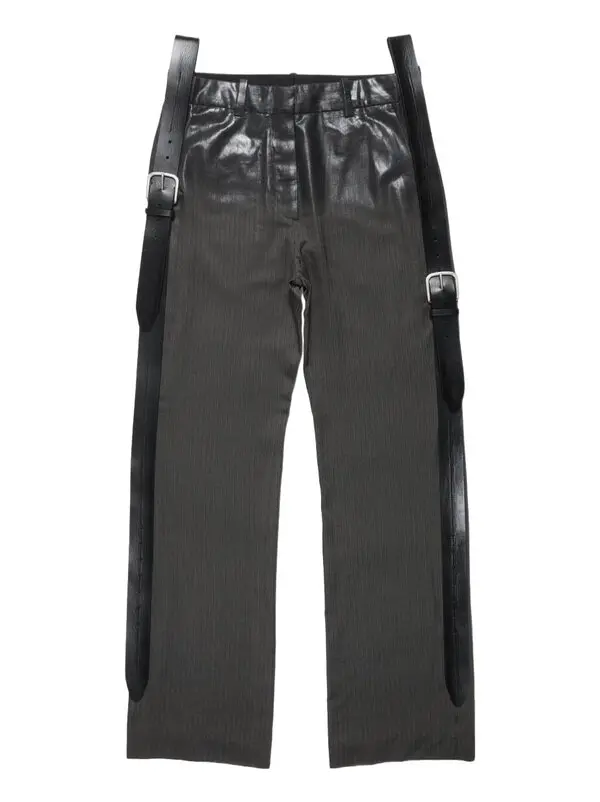 Acne Studios Herringbone Check Pattern Pants - Black