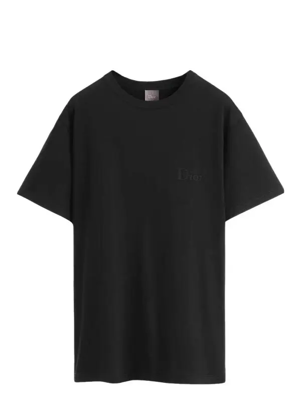 Dior Logo Embroidered Short-sleeved T-shirt - No