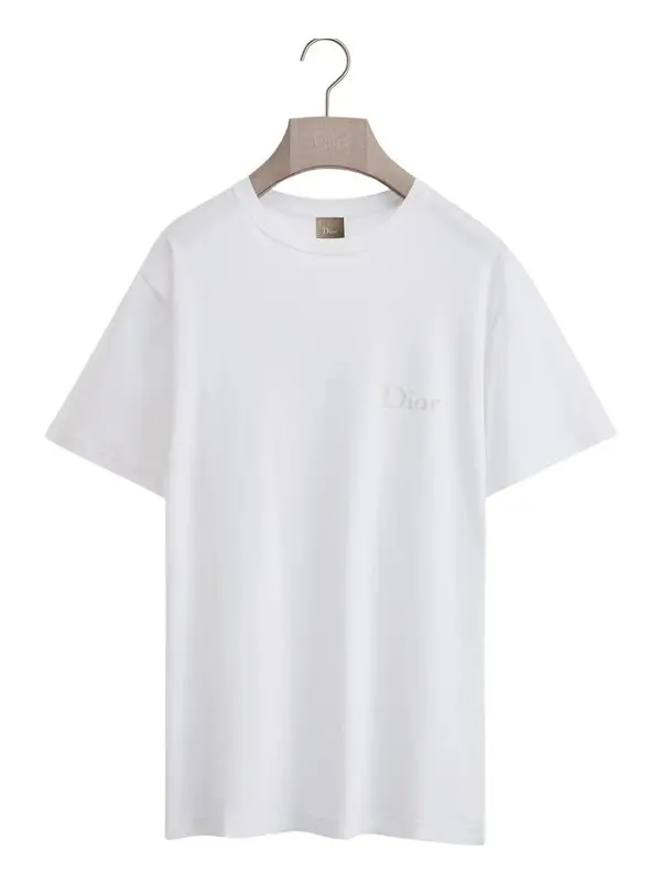 Dior Logo Embroidered Short-sleeved T-shirt - White