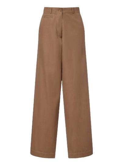 THE ROW Cotton-blend Gabardine Wide-leg Pants - Brown