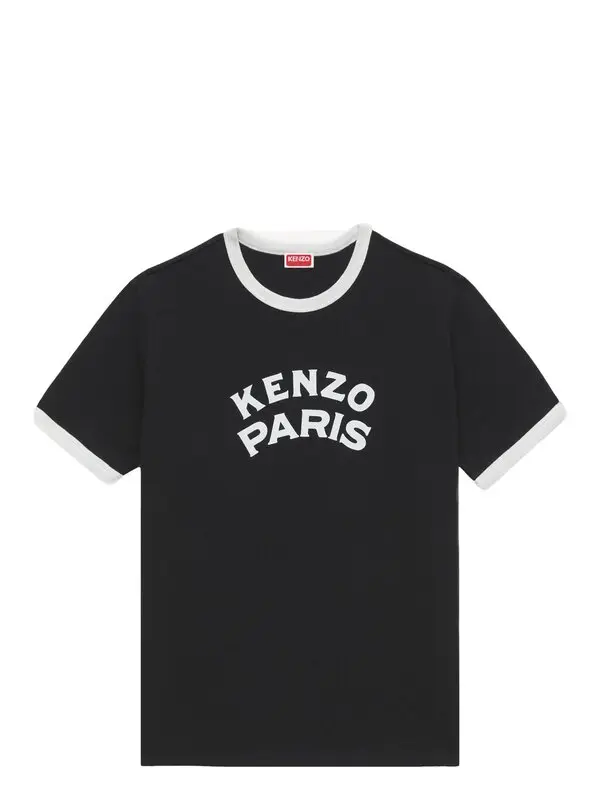 Kenzo Emblem' Slim T-shirt In Cotton - Black