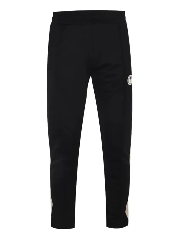 Palm Angels Logo Patch Elastic Waist Track Pants - Black