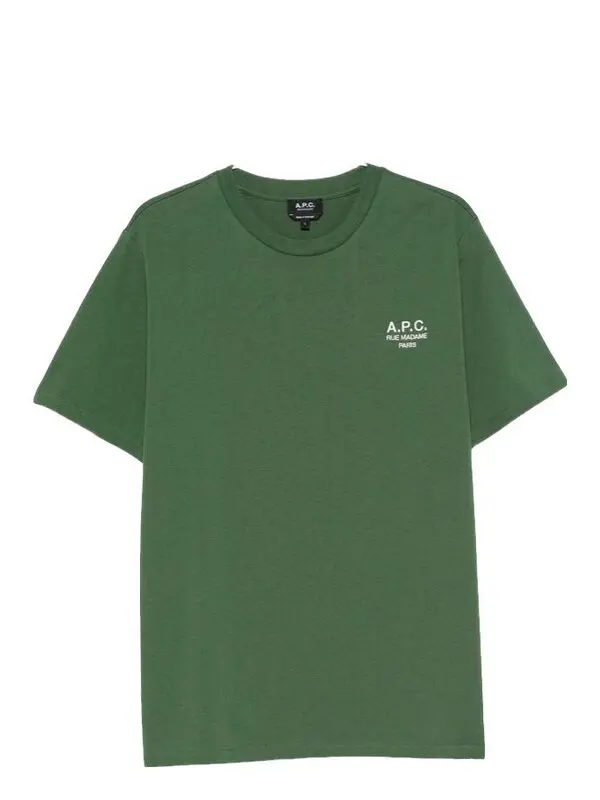A.p.c. Rue Madame Logo-print Crew-neck T-shirt - Green