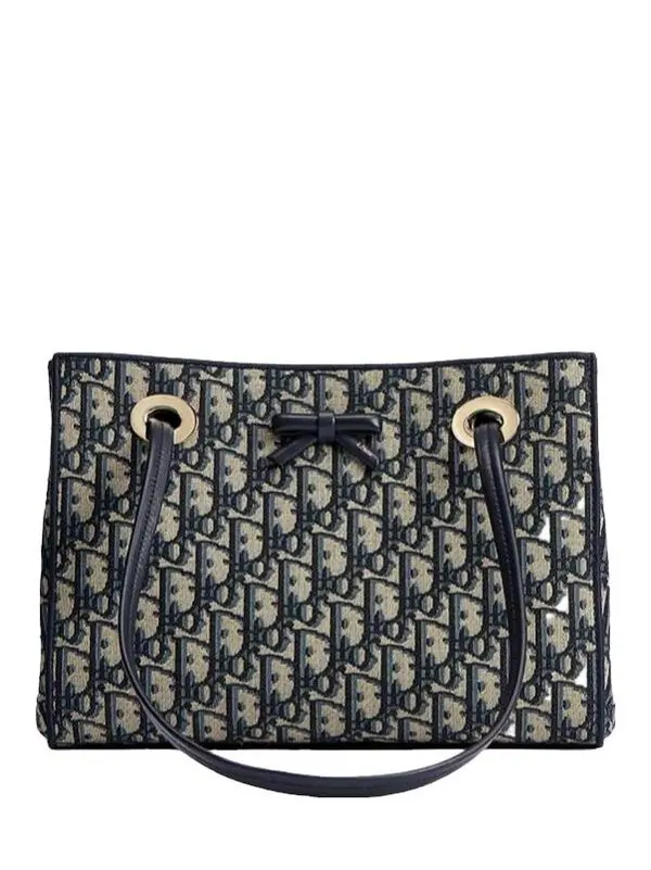 Dior Shopping Bag With Bow Detail - Black