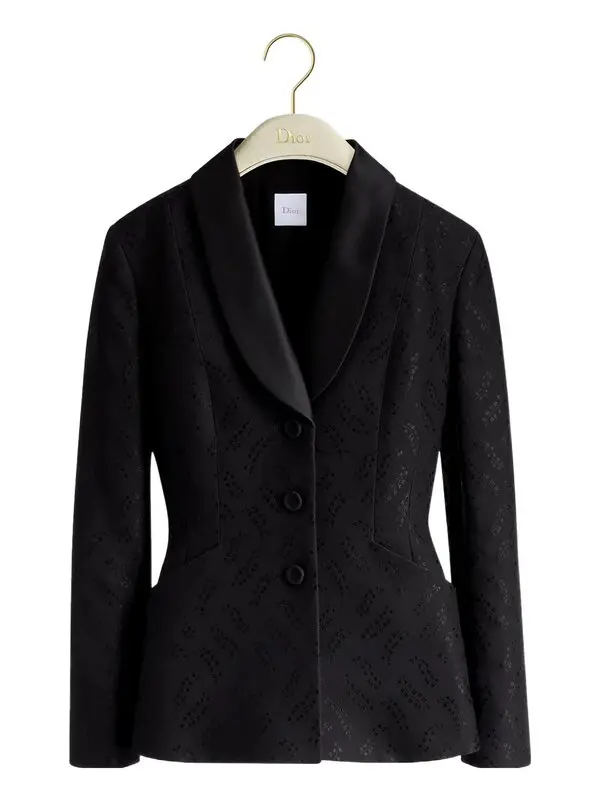 Dior Fitted Jacket With Shawl Collar - Yellow