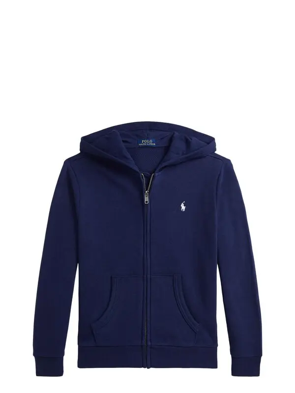 Polo Ralph Lauren Zip Hoodie With Long Sleeves And Pockets - Navy