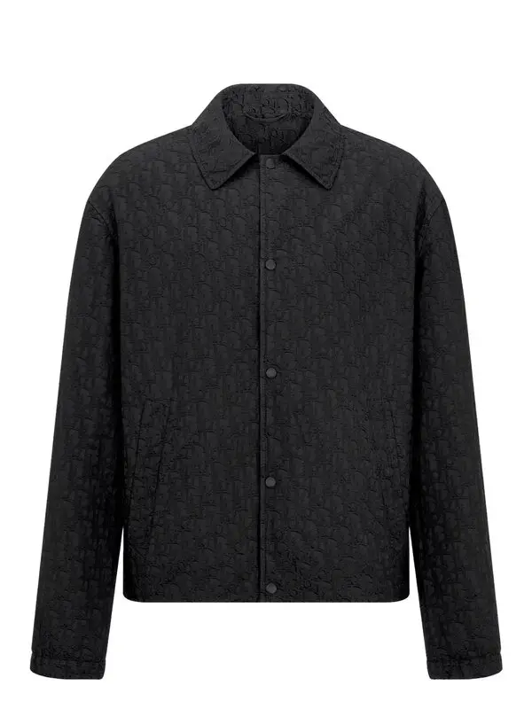 Dior Oblique Print Blouson Jacket - Dark Gray