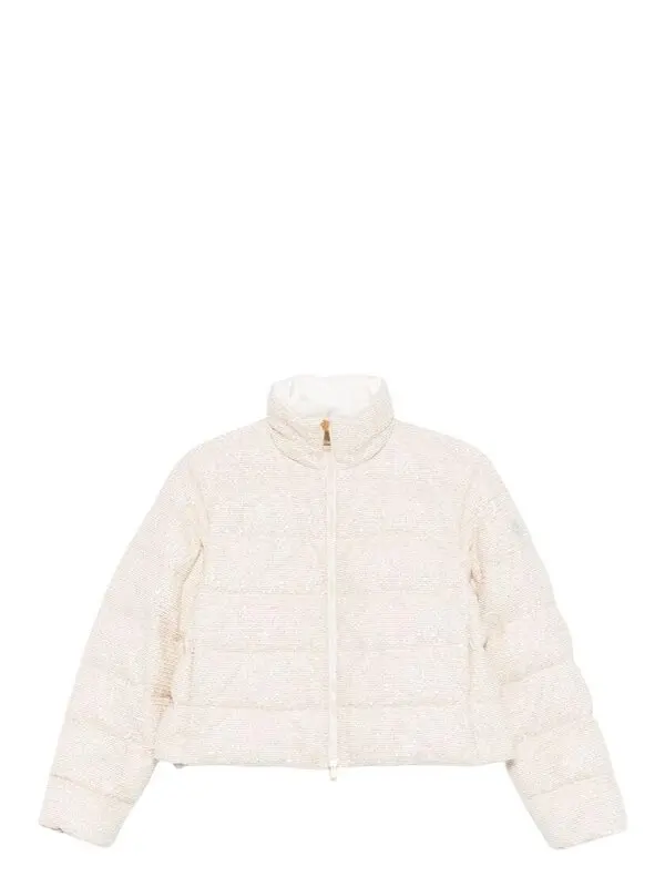Moncler Thoirys Down Jacket With Stand Collar - White