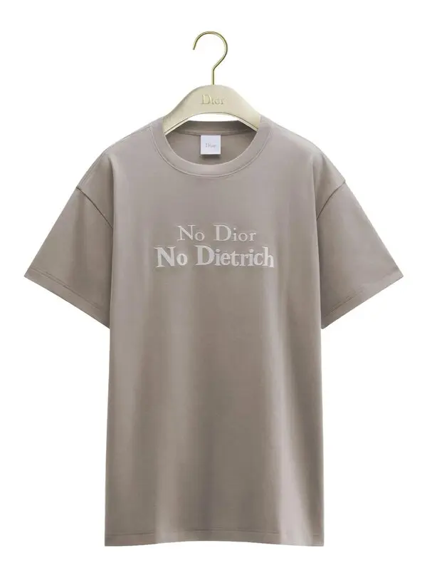 Dior T-shirt With Lettering - Gray