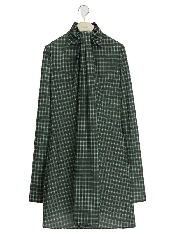 Dior Short Dress With Bow Collar - Black