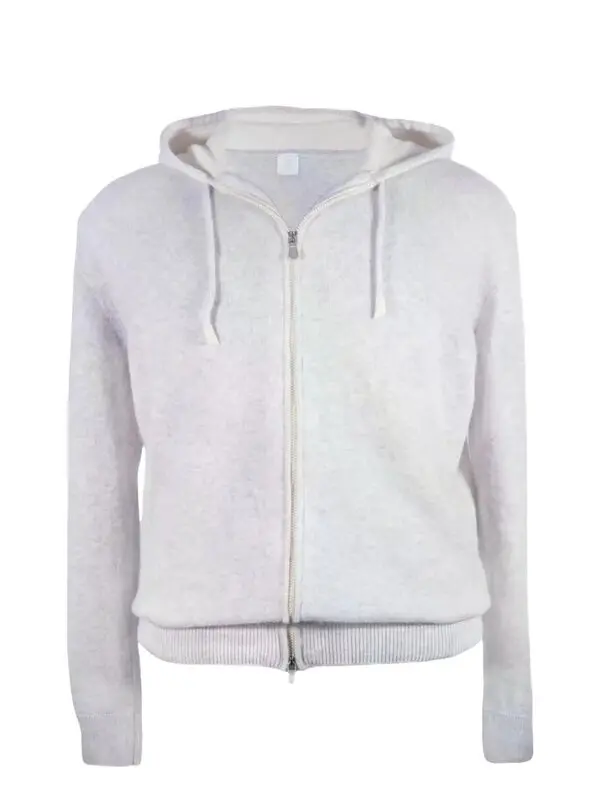 Eleventy Cashmere Zip-up Hoodie - Grey