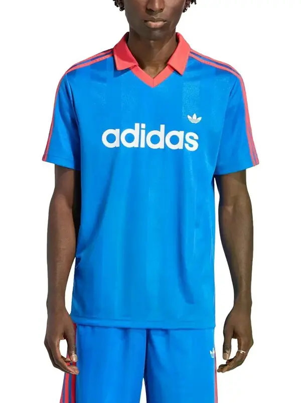 Adidas Archive Striped Polo T-shirt - Blue