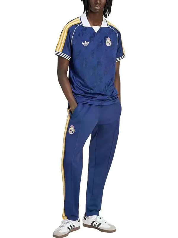 Adidas Real Madrid Jacquard Logo Jersey - Blue