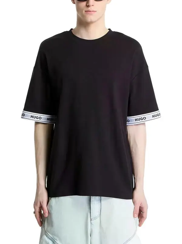 Hugo Logo-trim T-shirt - Black