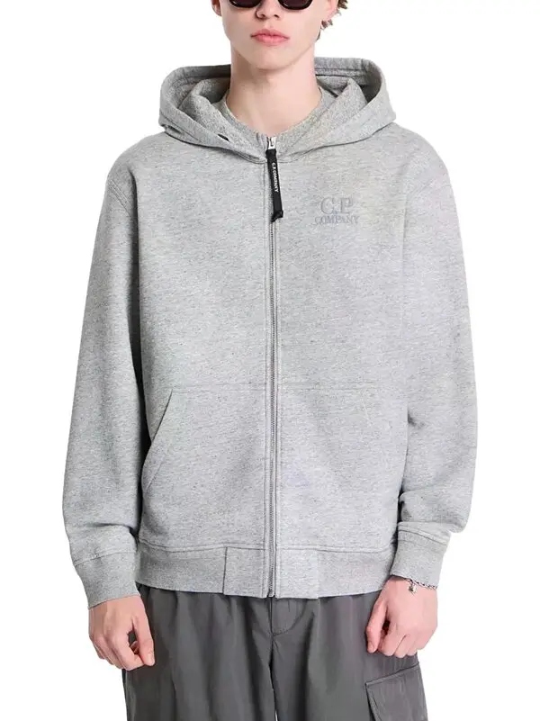 C.P. COMPANY Diagonal Raised Hoodie - Grey