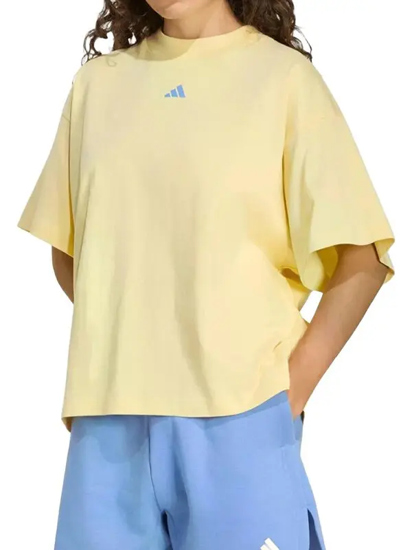 Adidas Studio Boyfriend Logo-print T-shirt - Yellow
