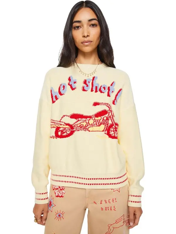 MOTHER The Big Jumper Shirt - Ivory