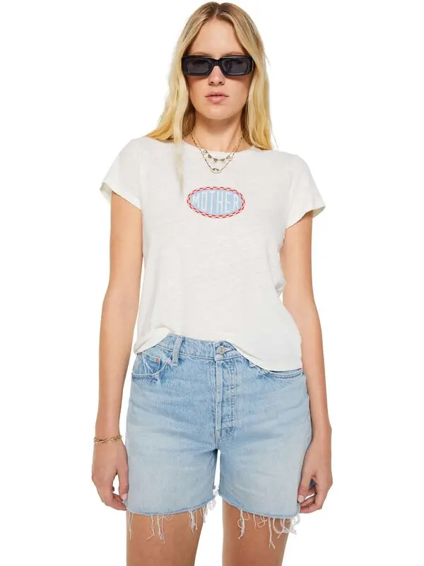 MOTHER The Lil Sinful Patch Crewneck T-shirt - Red