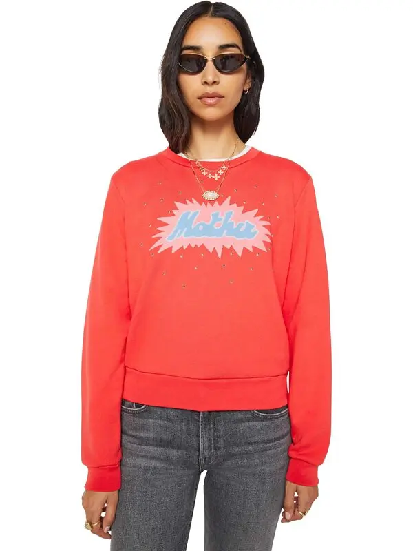 MOTHER The Dorito Camper Lil' Firework Sweatshirt - Red