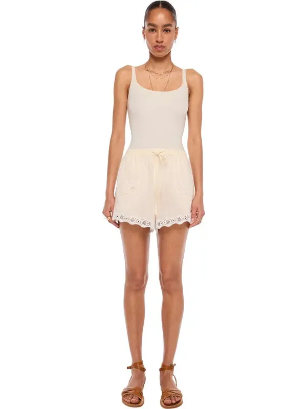 Xirena Danny Embroidered Cotton Shorts - Cream