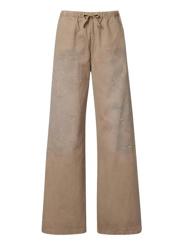 Acne Studios Wide-leg Cotton Twill Pants - Beige