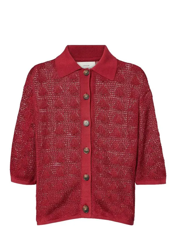 Loulou De Saison Siani Knitted Cardigan - Red