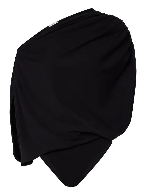 Wolford Draped Off-shoulder Bodysuit - Black