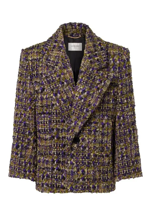 Saint Laurent Wool-blend Tweed Jacket - Multicoloured