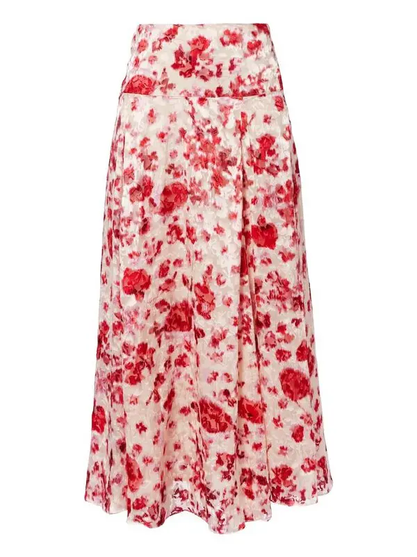 Isabel Marant Étoile Hilza Floral Jacquard Maxi Skirt - Pink