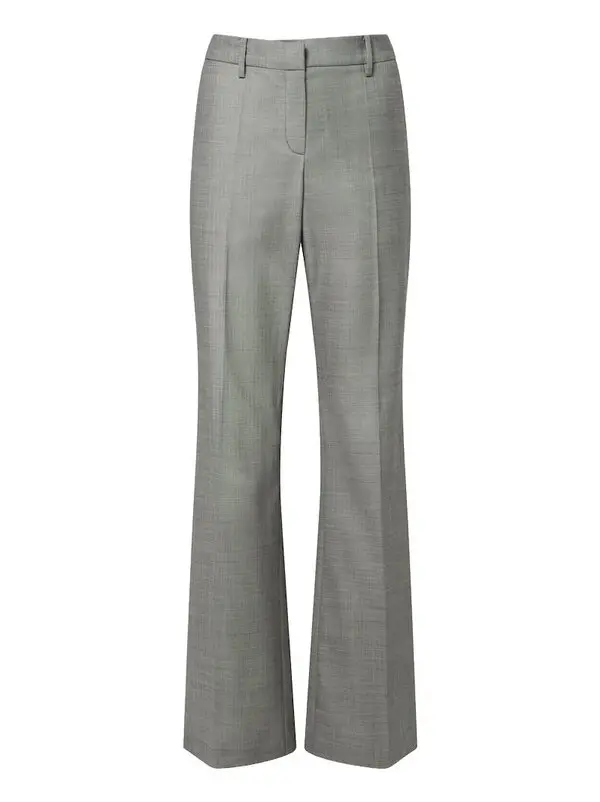 Magda Butrym Wool Straight Leg Trousers - Grey