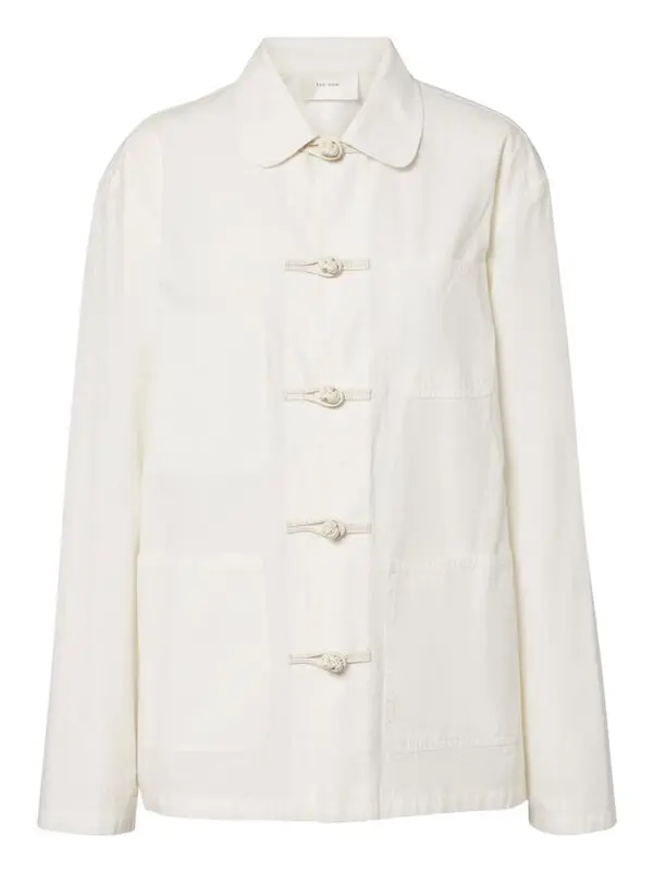 THE ROW Behati Cotton Poplin Jacket - White