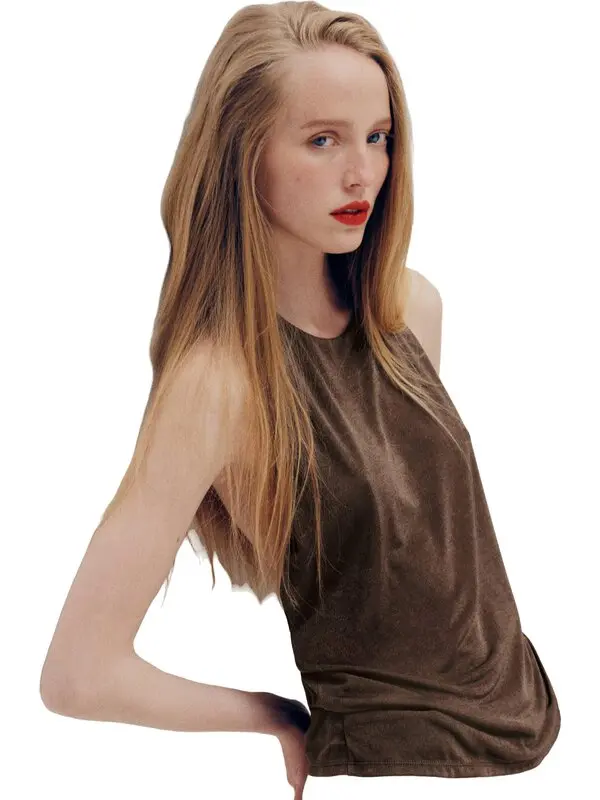 REFORMATION Hugo Knit Top - Brown