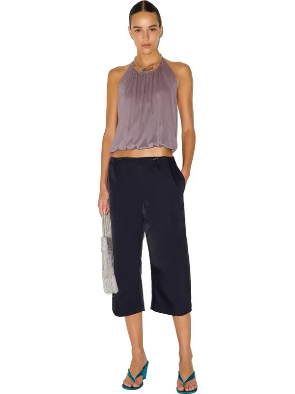 REFORMATION Arlette Cropped Pant - Black