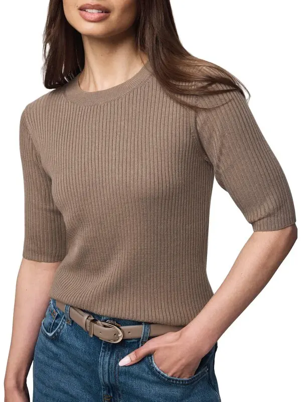 Splendid Georgie Cashblend Elbow Sleeve Sweater - Black