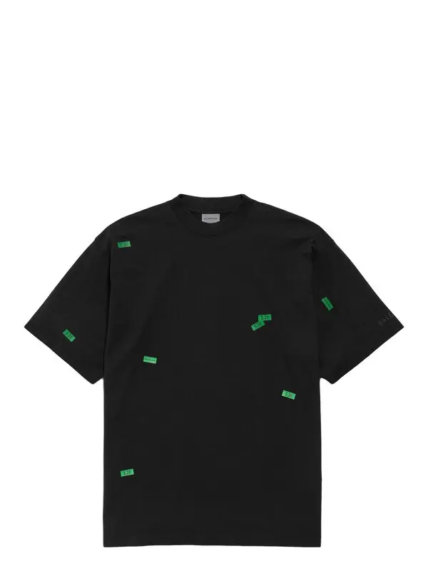 Balenciaga 520 Stickers Medium Fit T-shirt - Black