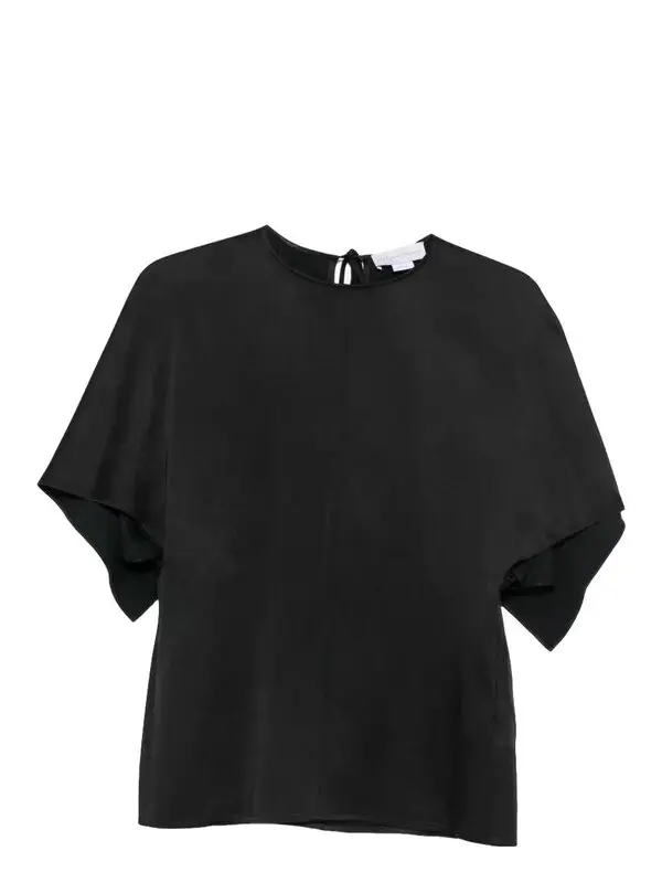 Stella McCartney Cape Sleeve Tie Fastening Top - Black